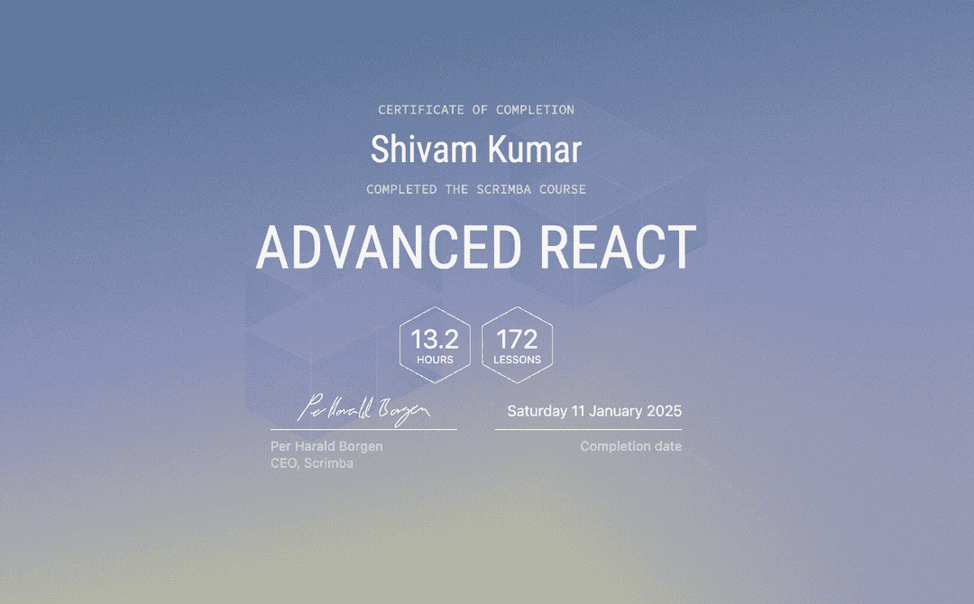 Shivam Kumar | Full Stack Developer